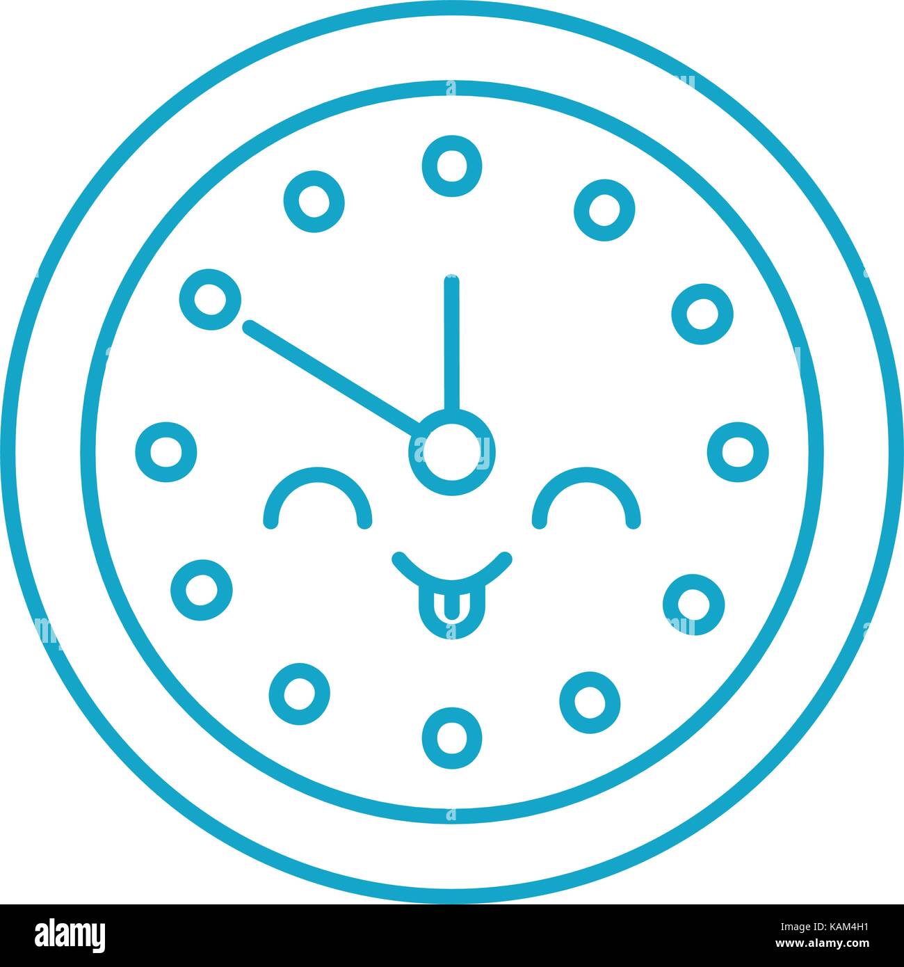 kawaii round clock time minute cartoon Stock Vector Image & Art - Alamy