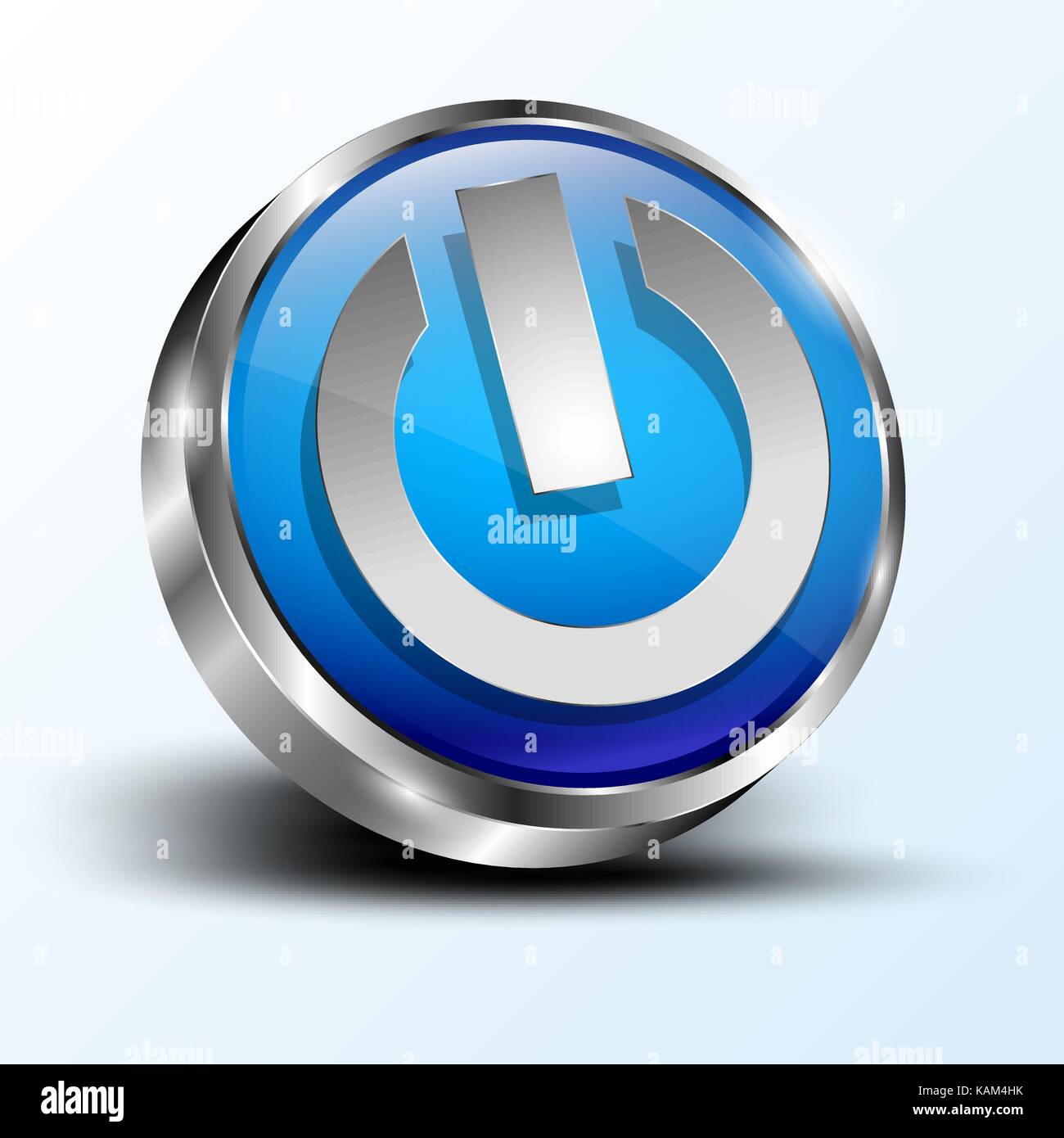 The vector 3D button with power symbol Stock Vector Image & Art - Alamy