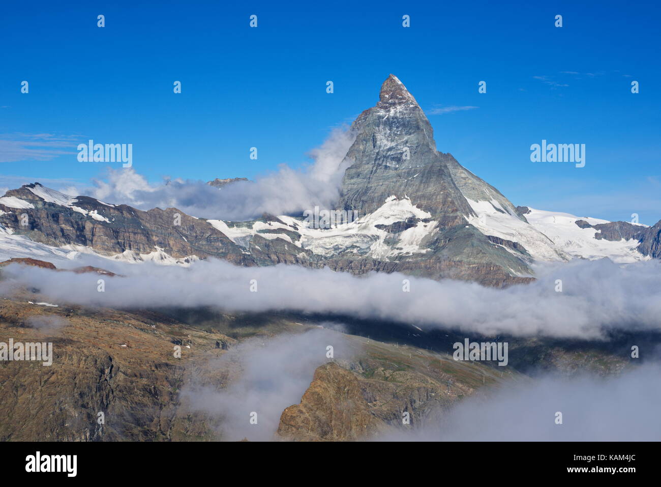 View of Matterhorn from Gornergrat Stock Photo - Alamy
