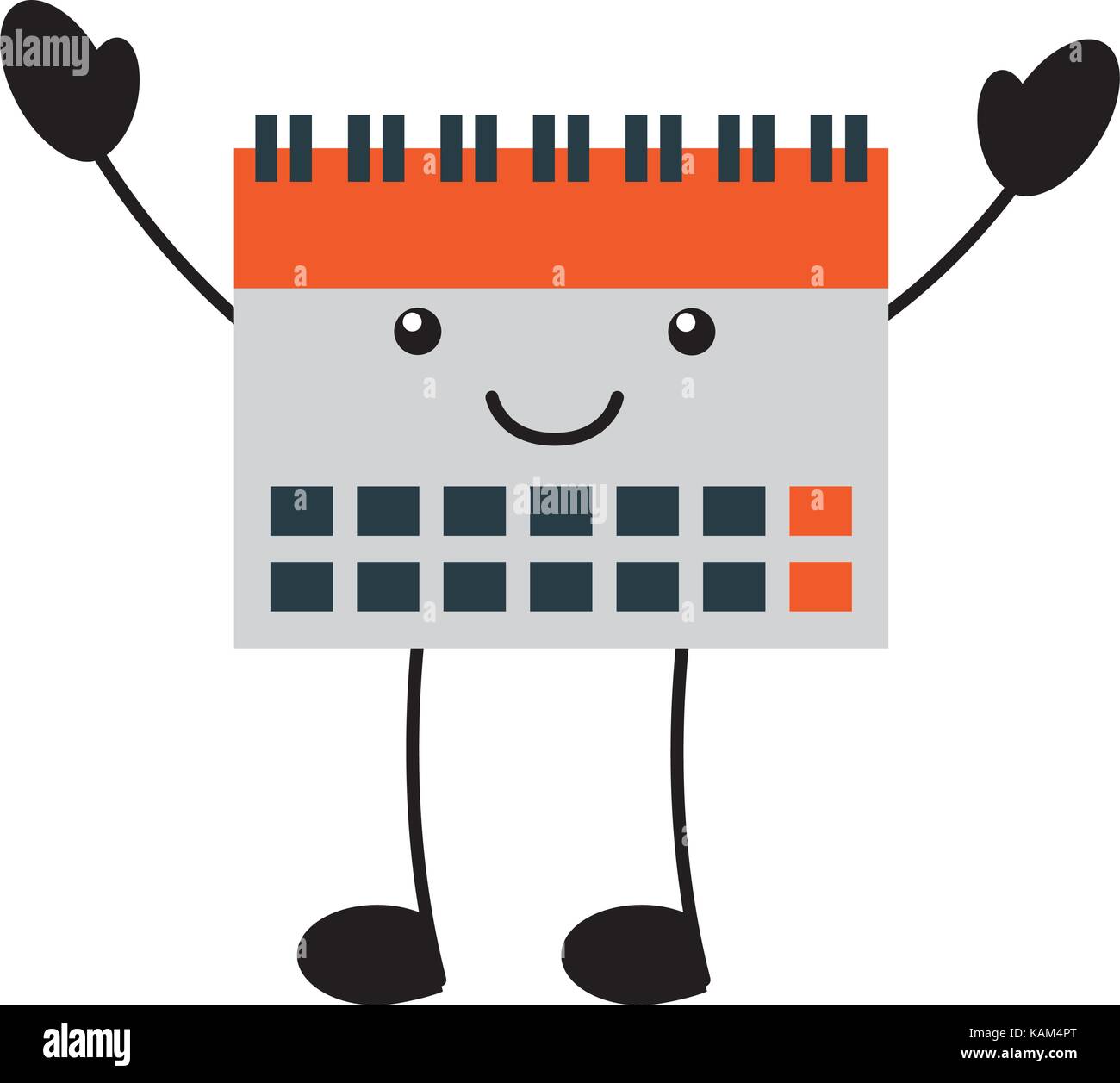 kawaii calendar business date appointment cartoon Stock Vector Image ...