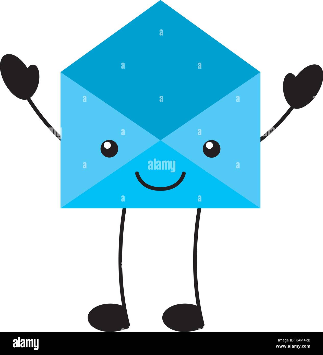 kawaii open envelope message mail cartoon Stock Vector Image & Art - Alamy