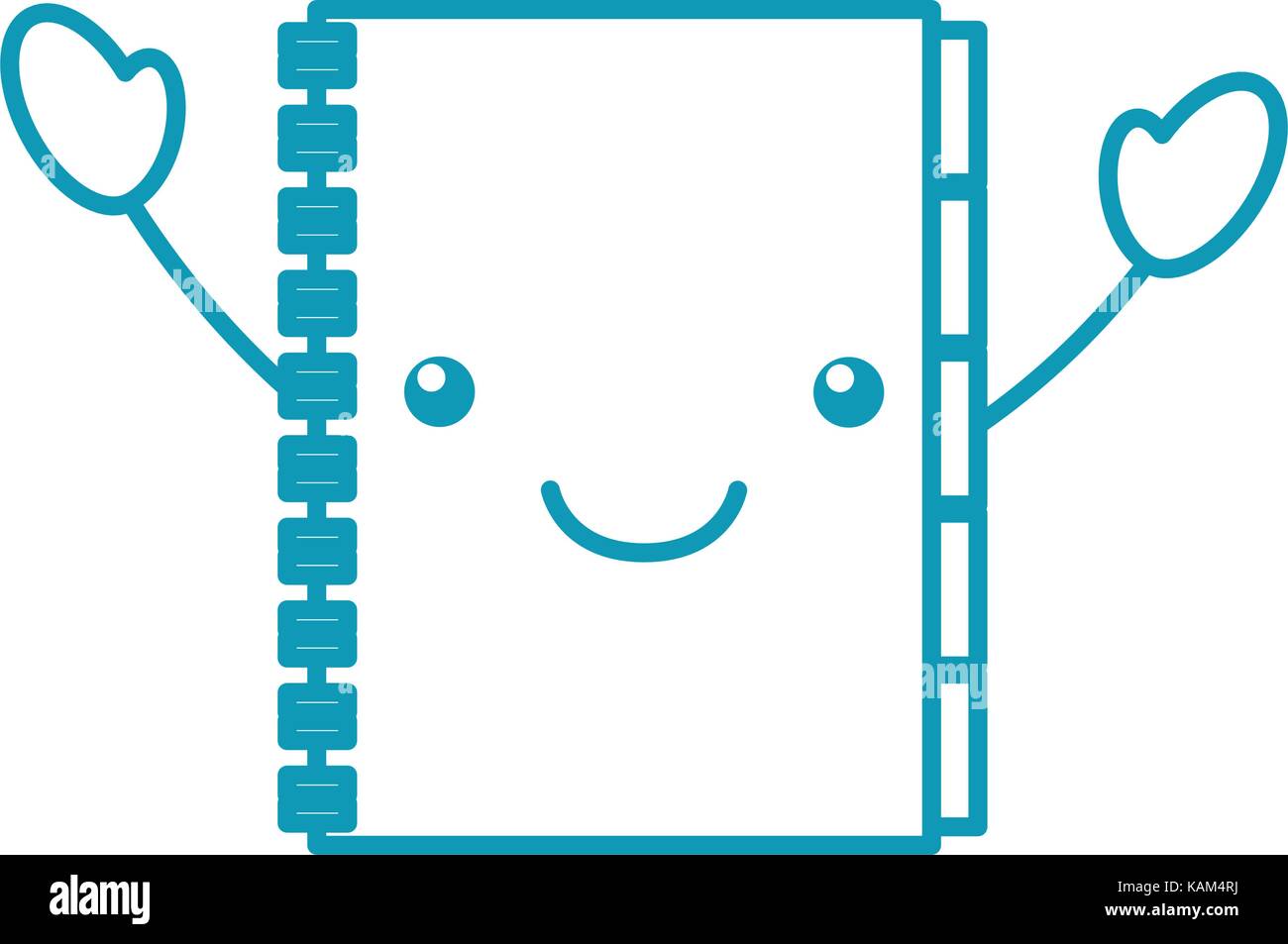 kawaii address book business office cartoon Stock Vector Image & Art ...