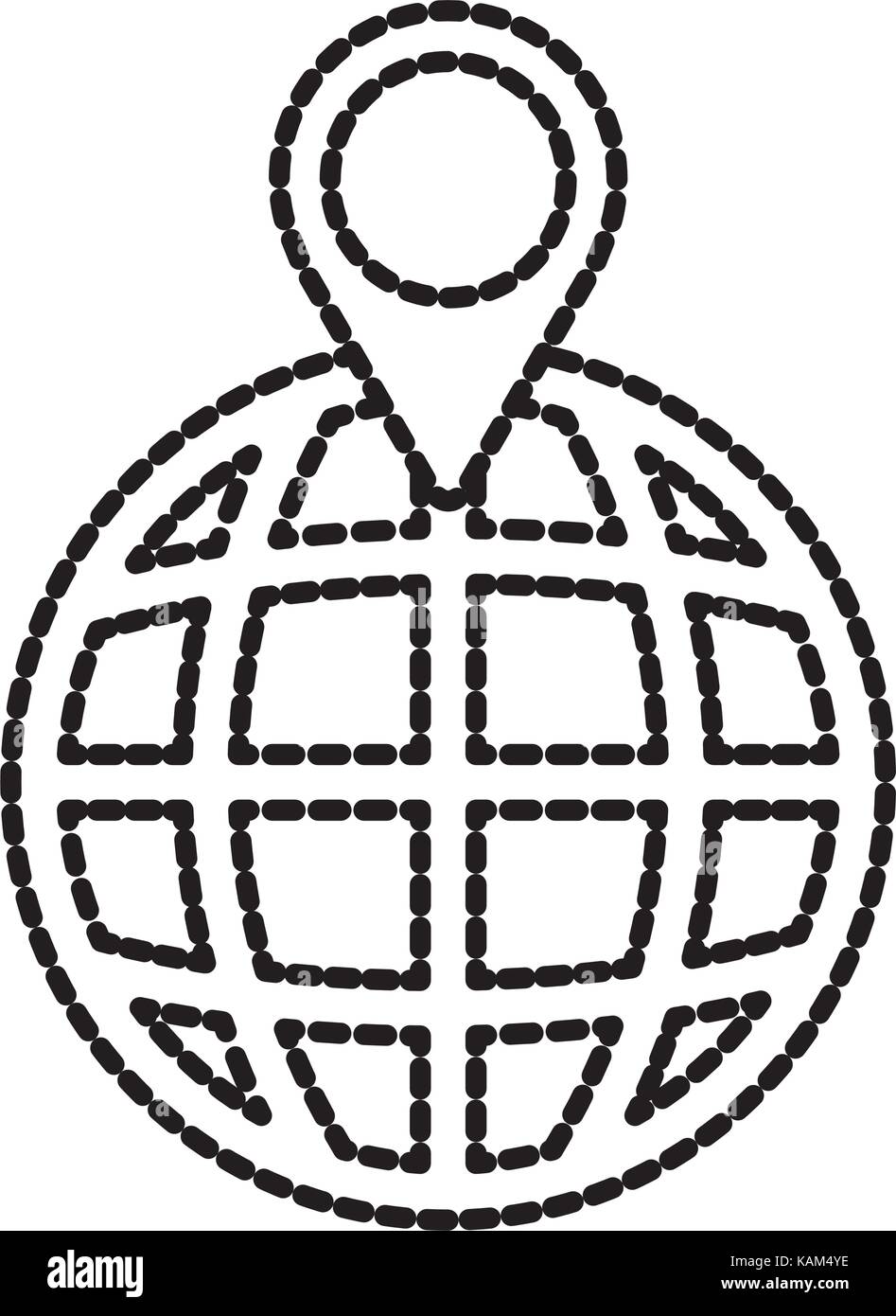 world digital pointer map connection data information web Stock Vector ...