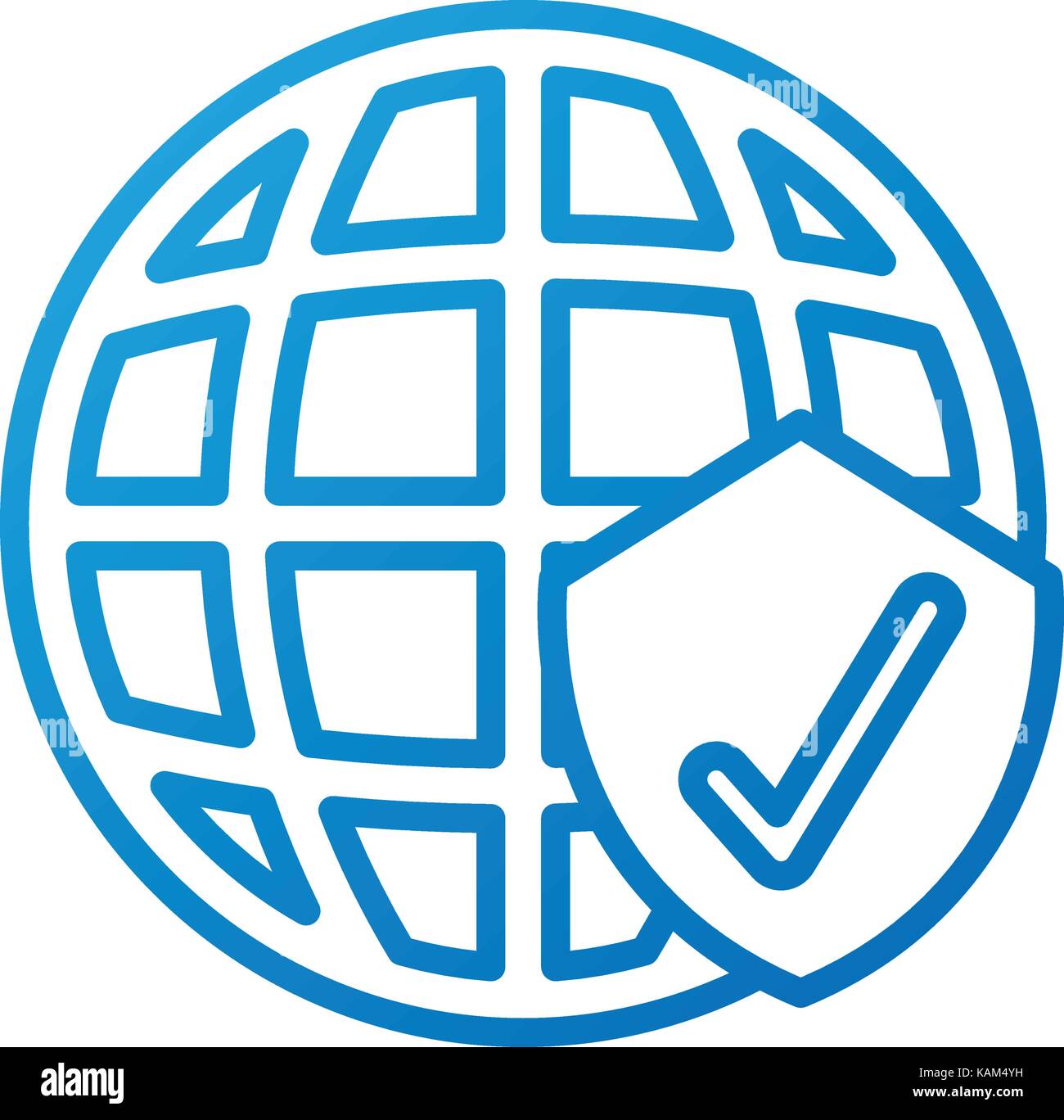 global safety checkmark shield protection information sign Stock Vector ...