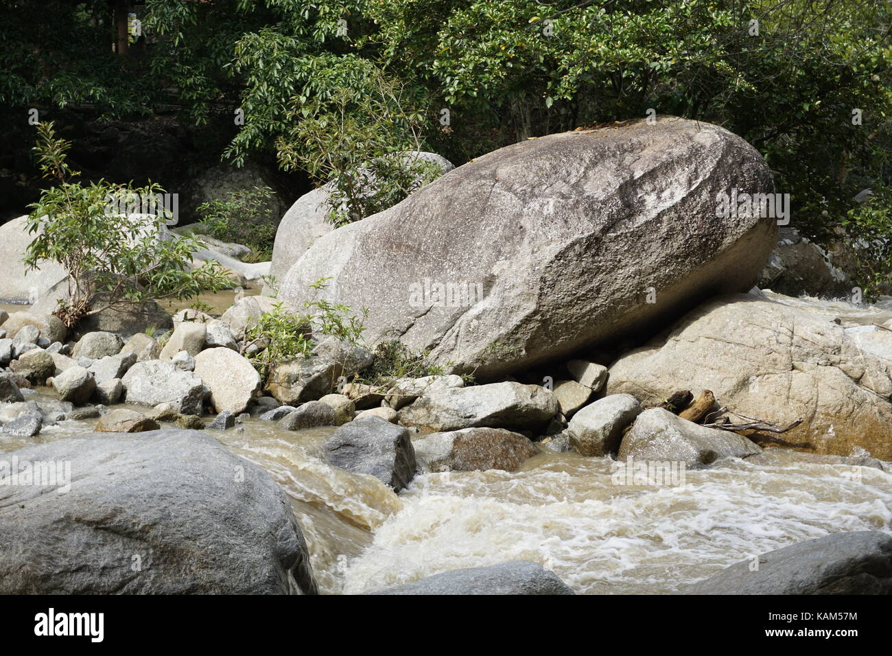 large rocks at river stream Stock Photo - Alamy