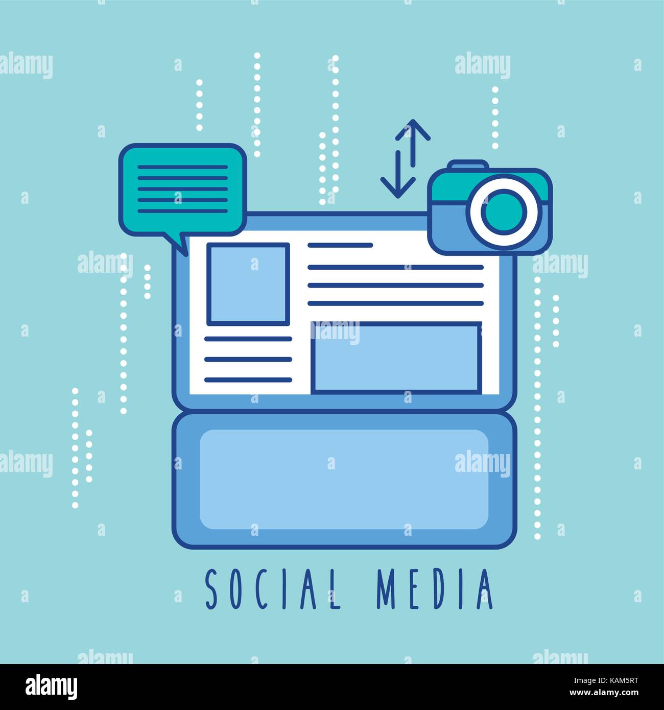 social media laptop message sharing photo Stock Vector Image & Art - Alamy
