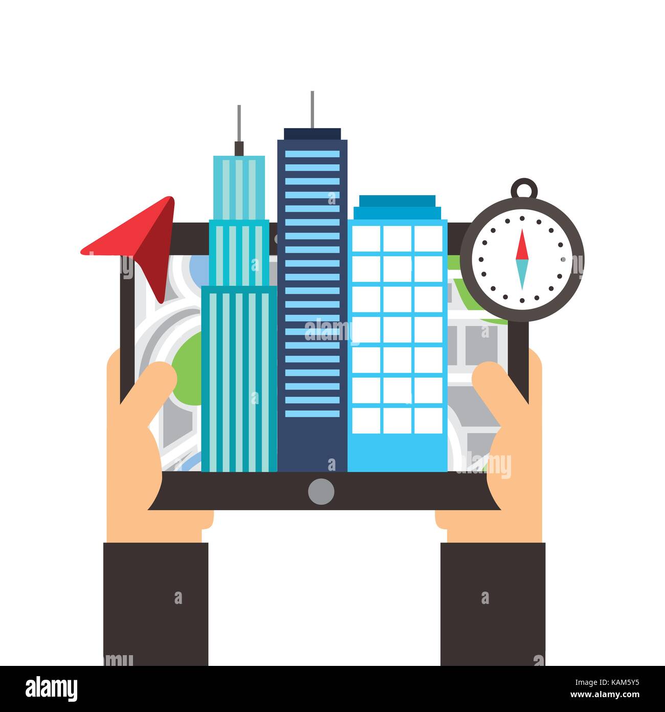 Compass showing direction Stock Vector Images - Alamy