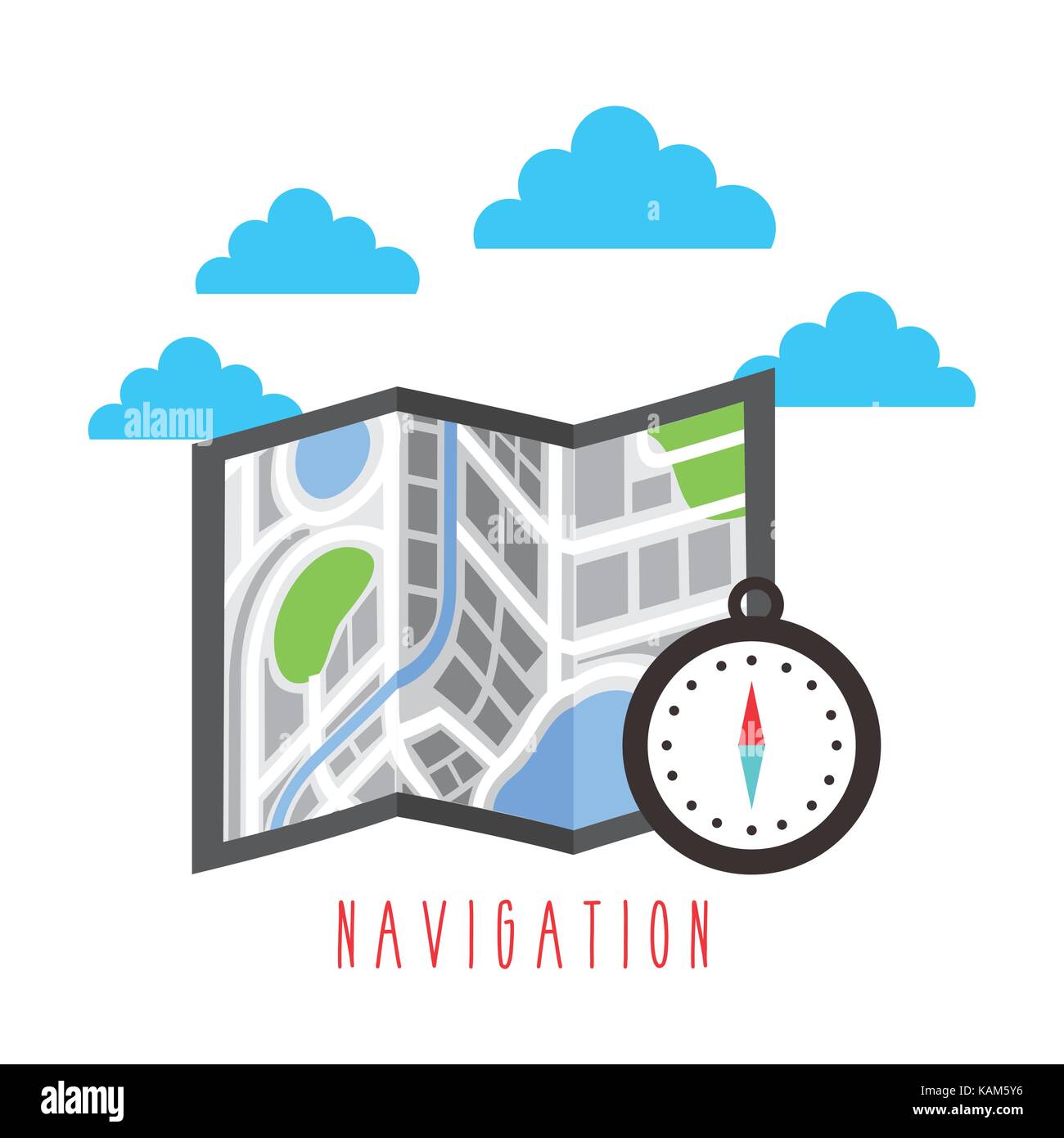 Navigation City Map Compass Destination Concept Stock Vector Image And Art Alamy