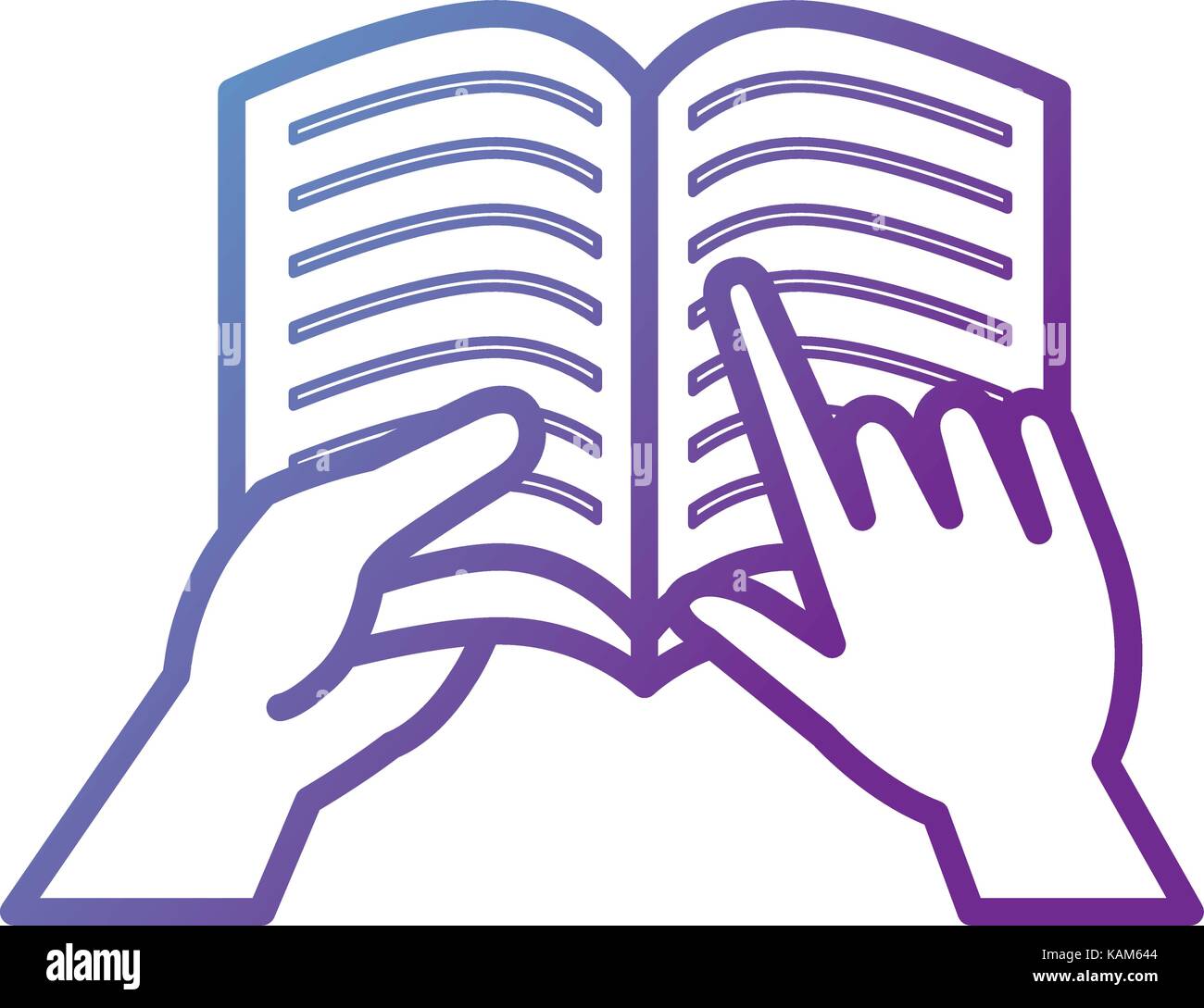 hands reader with text book school icon vector illustration design ...