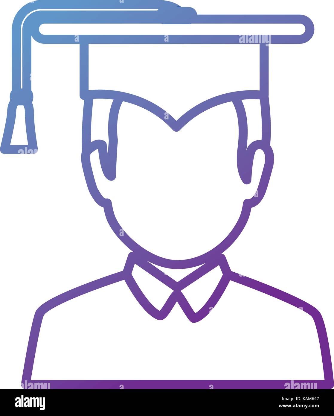 student with hat graduation avatar vector illustration design Stock ...
