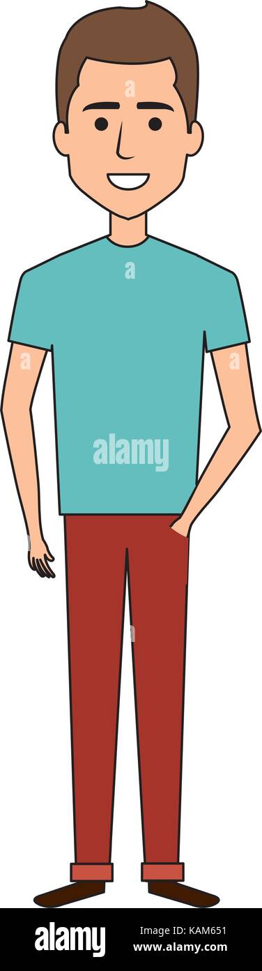 young man standing avatar character vector illustration design Stock ...