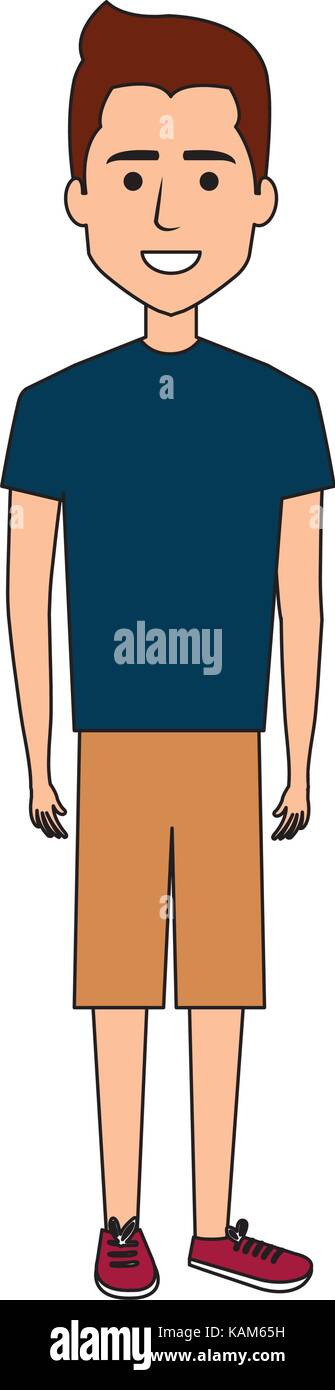 young man standing avatar character vector illustration design Stock ...