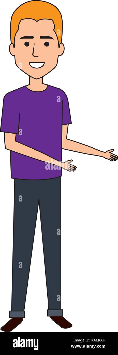 young man standing avatar character vector illustration design Stock ...