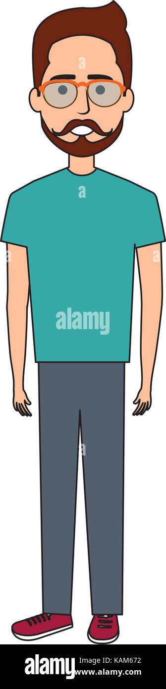 young man standing avatar character vector illustration design Stock ...