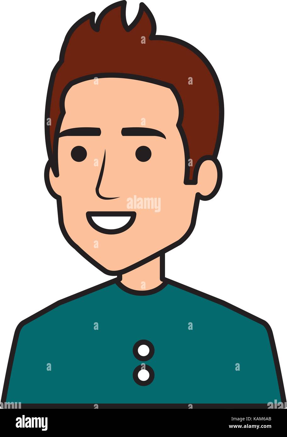 young man avatar character vector illustration design Stock Vector ...
