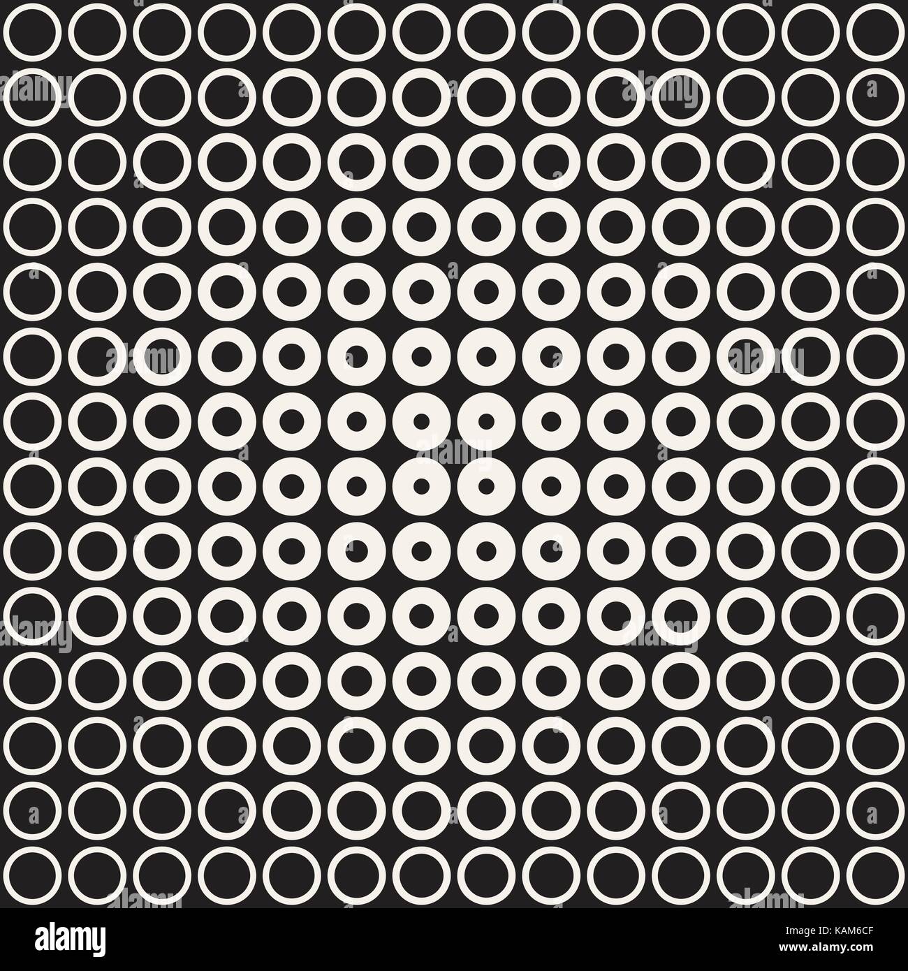 Abstract black and white pattern background. Seamless geometric circle ...