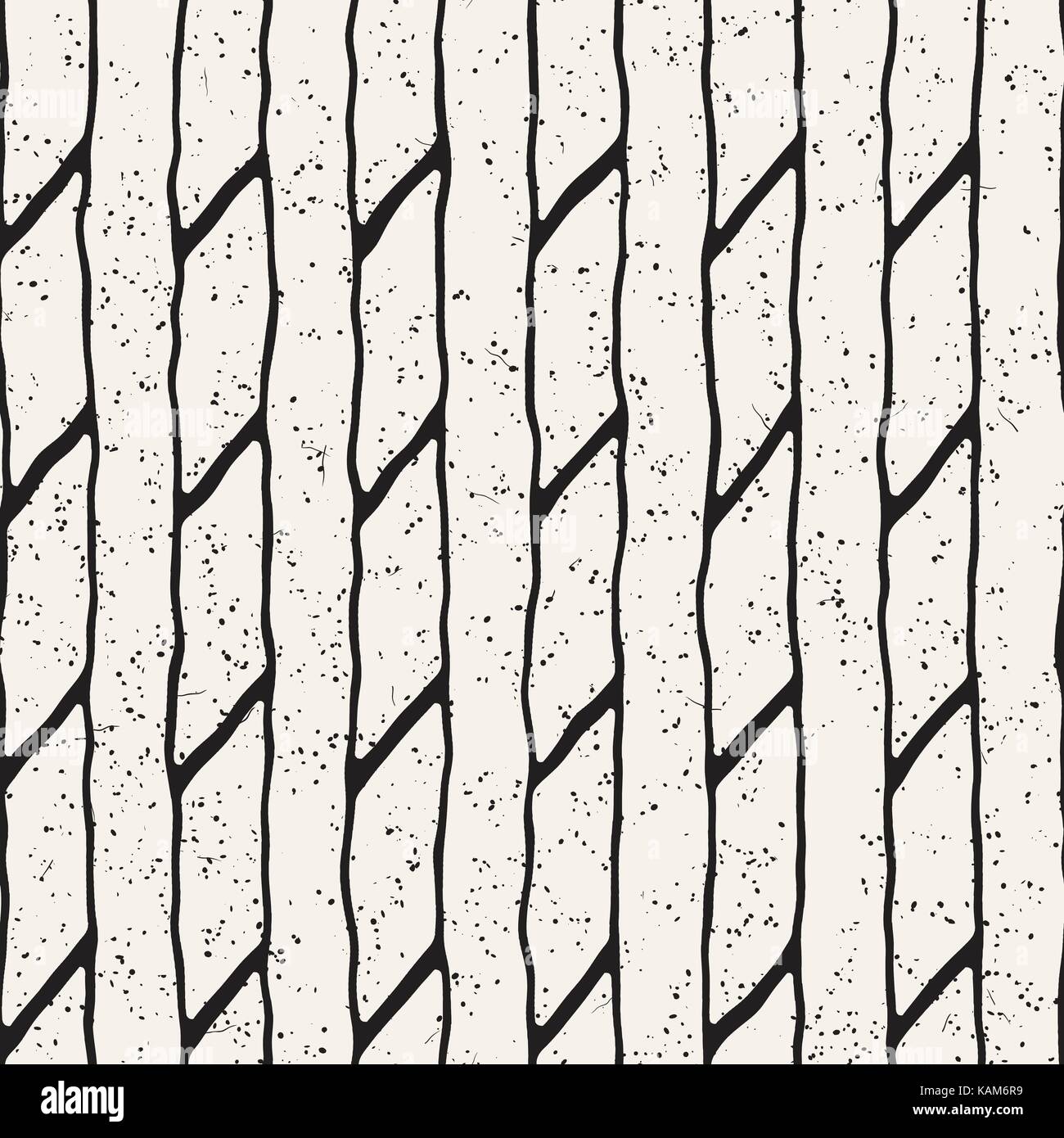 Seamless pattern with hand drawn brush strokes. Ink doodle grunge ...
