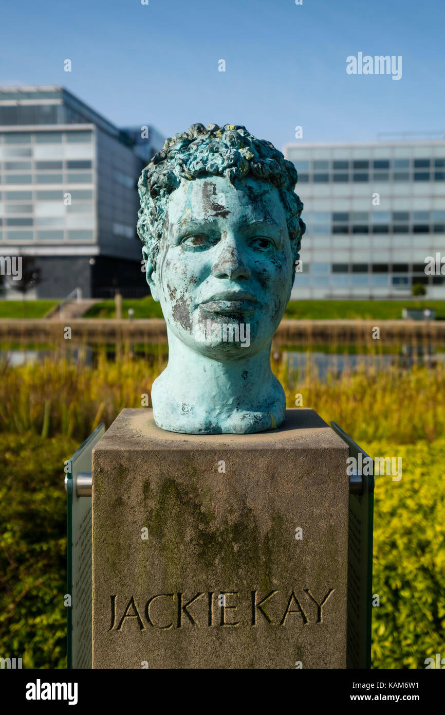 Bust of Scottish poet and novelist Jackie Kay at Edinburgh Park a ...