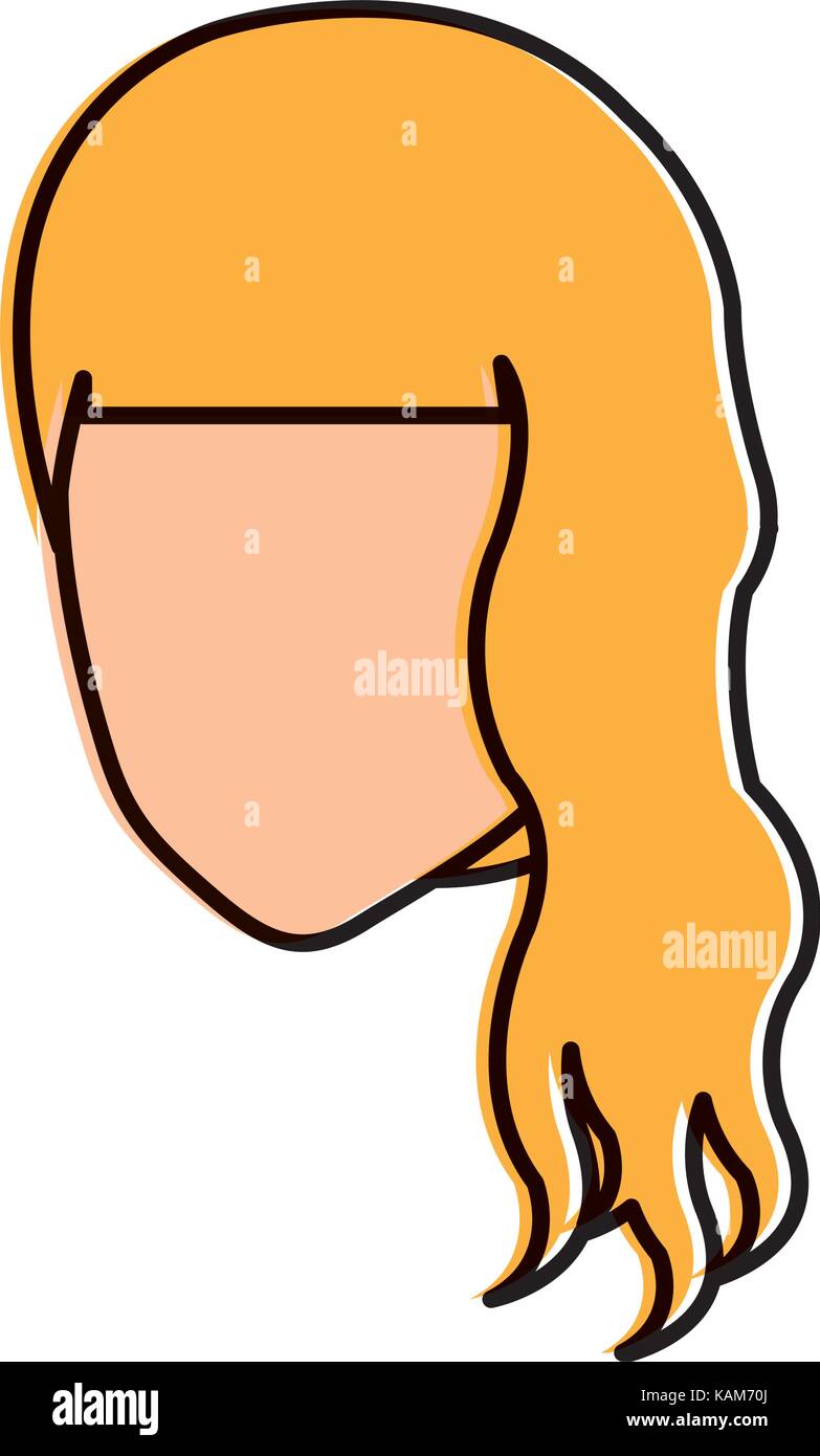 beautiful woman head avatar character vector illustration design Stock ...