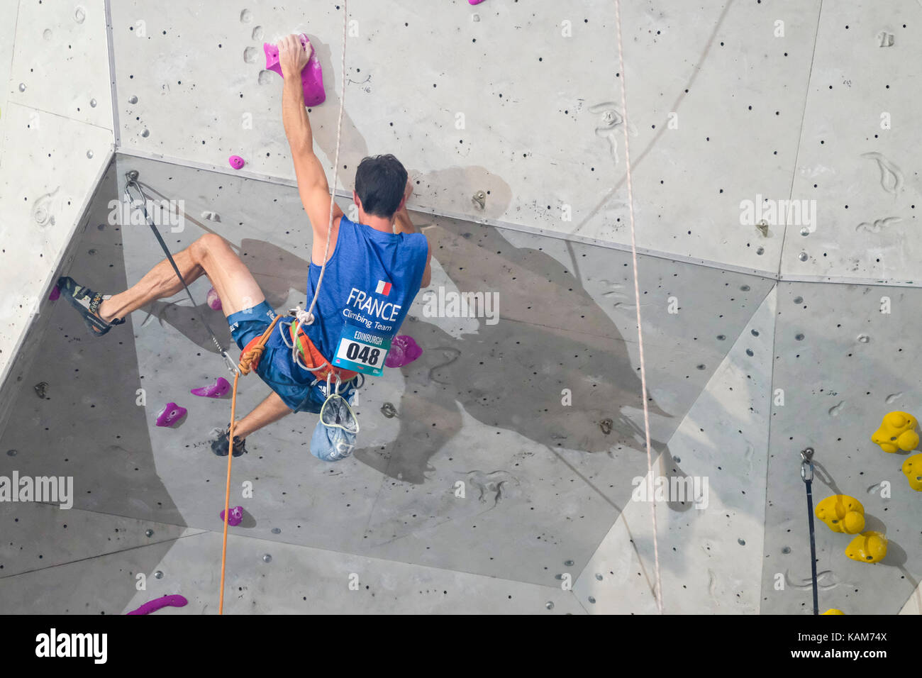 Mathieu Bernard of France competes in Men Res at Paraclimbing Cup at ...
