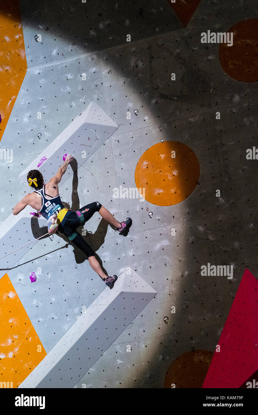 Jain Kim of South Korea competes in Lead Women's event at the ...