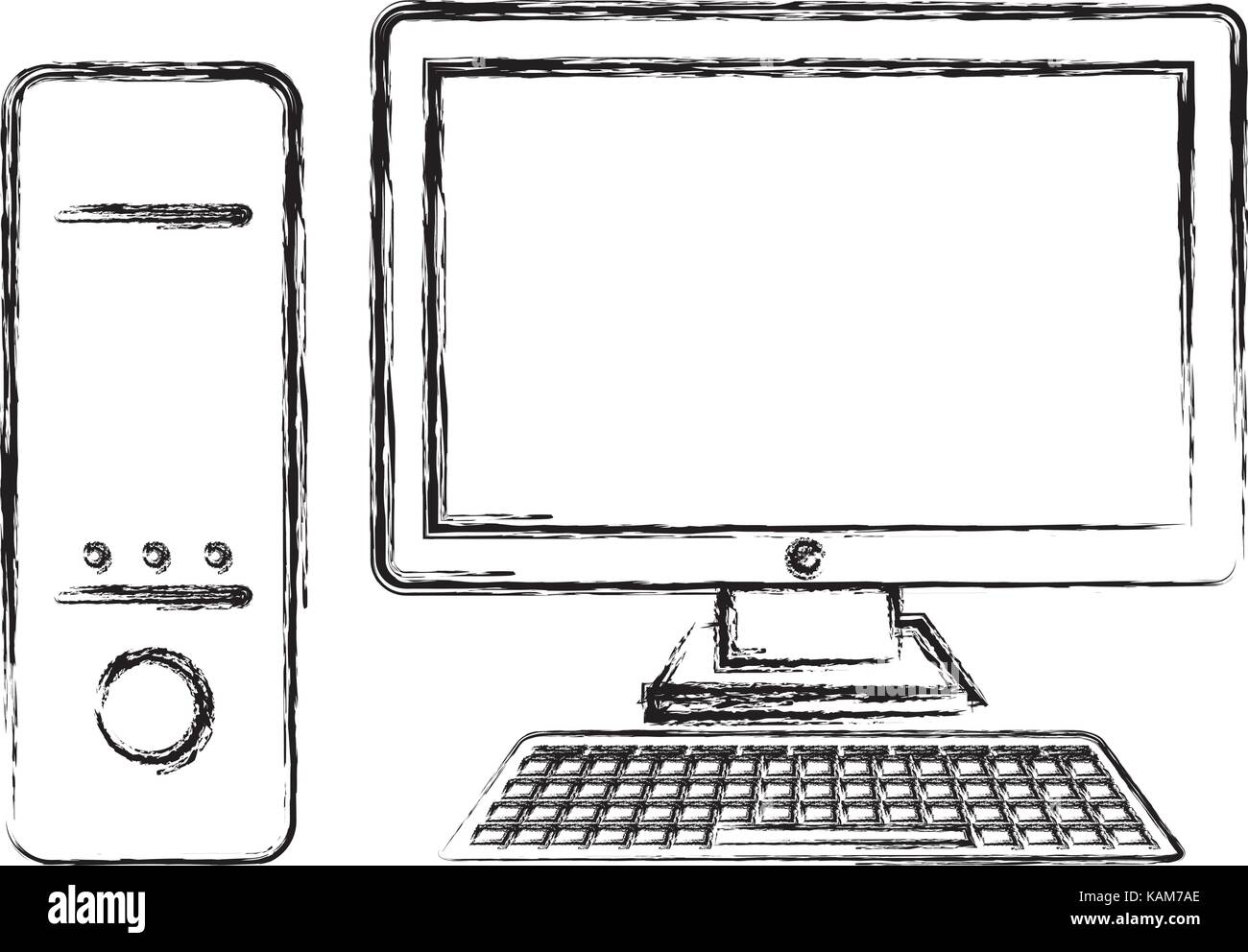 computer desktop isolated icon Stock Vector Image & Art - Alamy