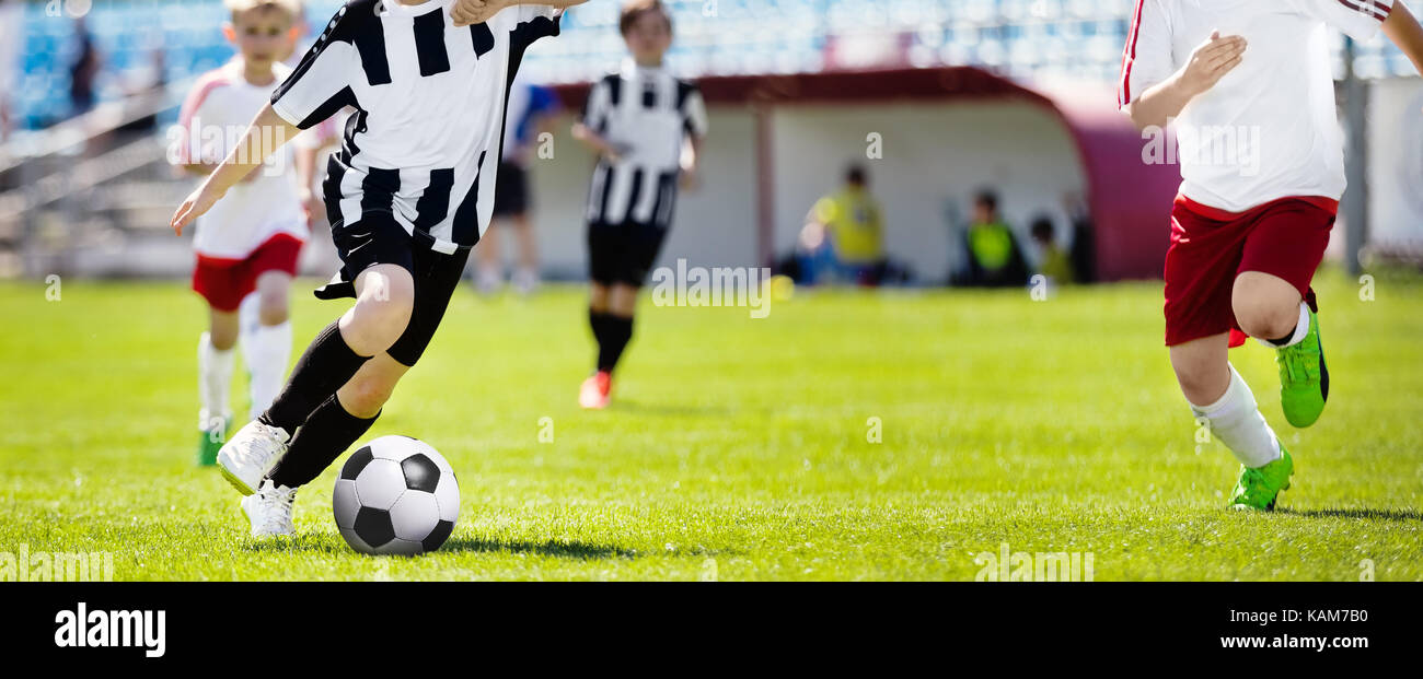 Running Soccer Football Players. Footballers Kicking Football Match ...