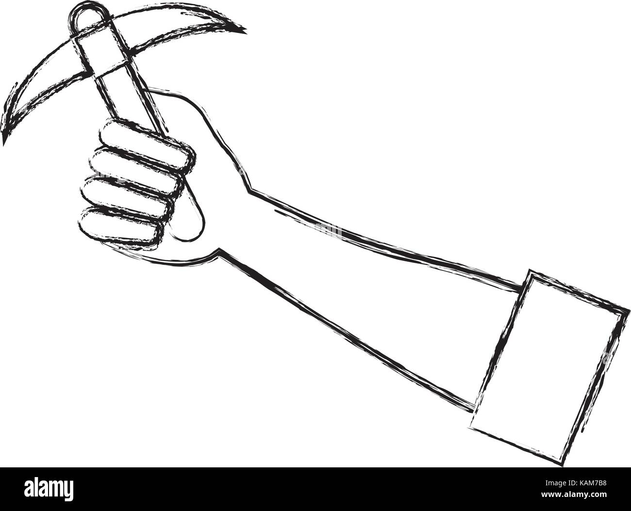 Hand pick axe icon Black and White Stock Photos & Images - Alamy