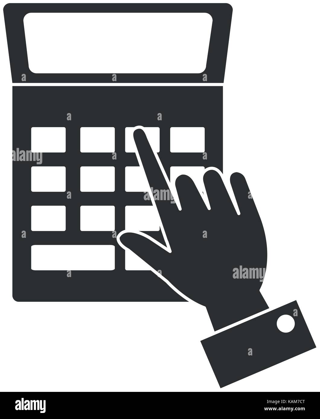 hand human with calculator math isolated icon Stock Vector Image & Art ...