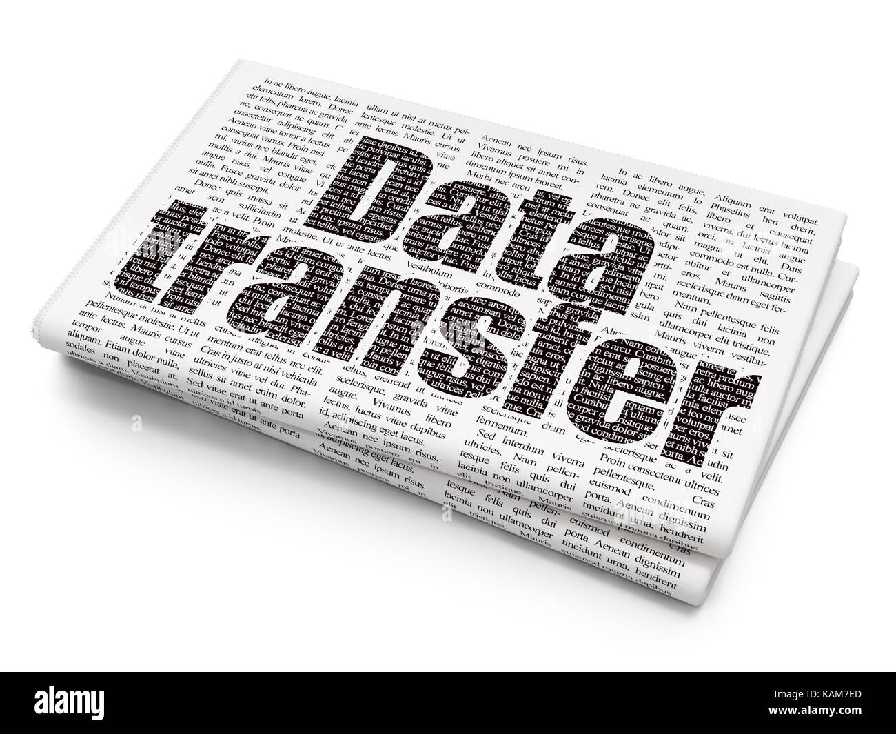 Information concept: Data Transfer on Newspaper background Stock Photo ...