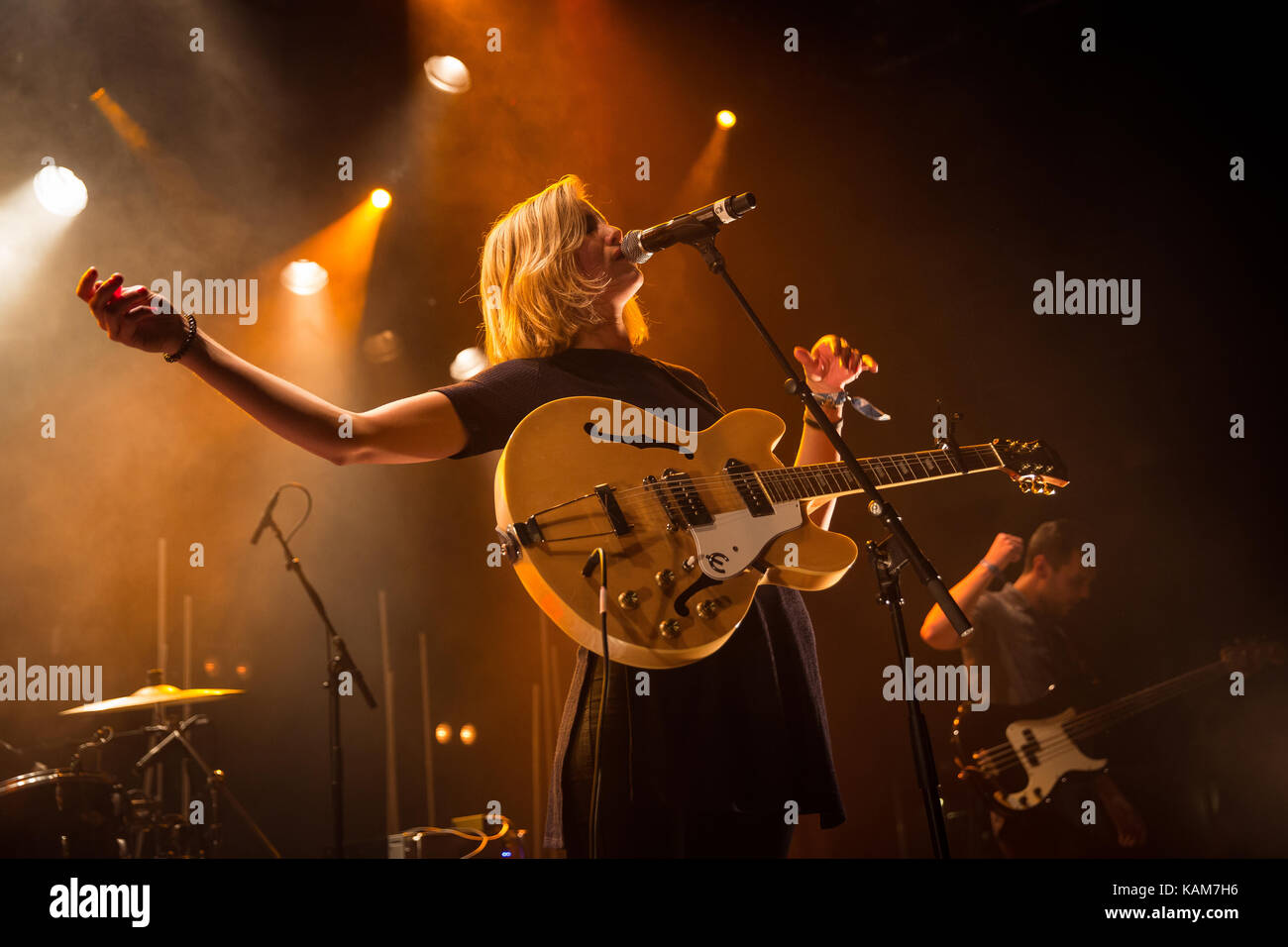 The Norwegian folk pop singer and musician Dagny performs a live ...
