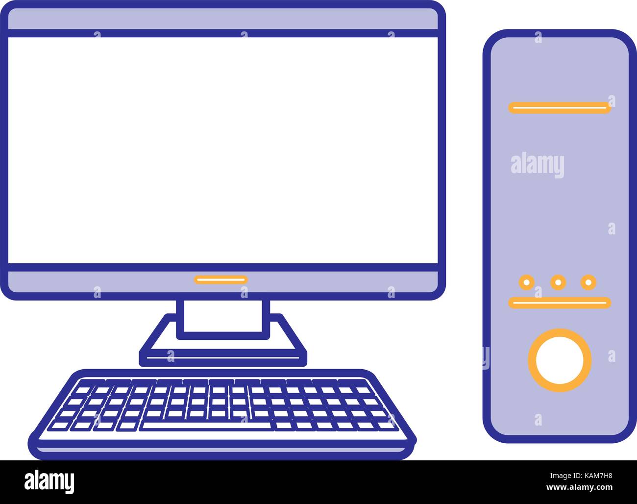 computer desktop isolated icon Stock Vector Image & Art - Alamy