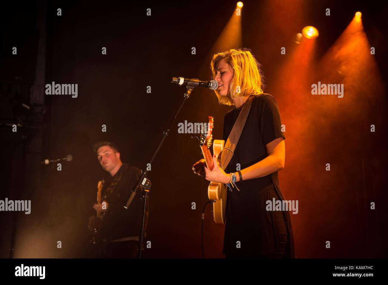 The Norwegian folk pop singer and musician Dagny performs a live ...