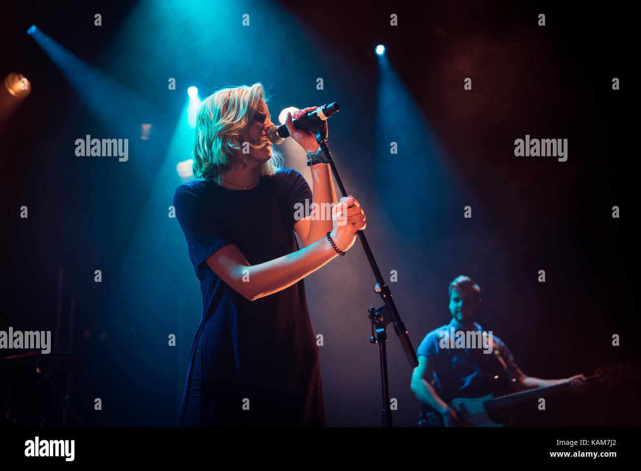 The Norwegian folk pop singer and musician Dagny performs a live ...