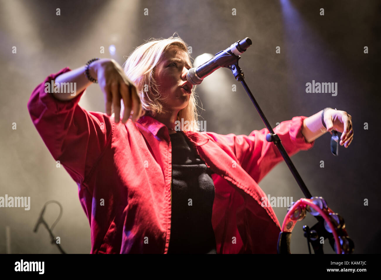 The Norwegian folk pop singer and musician Dagny performs a live ...