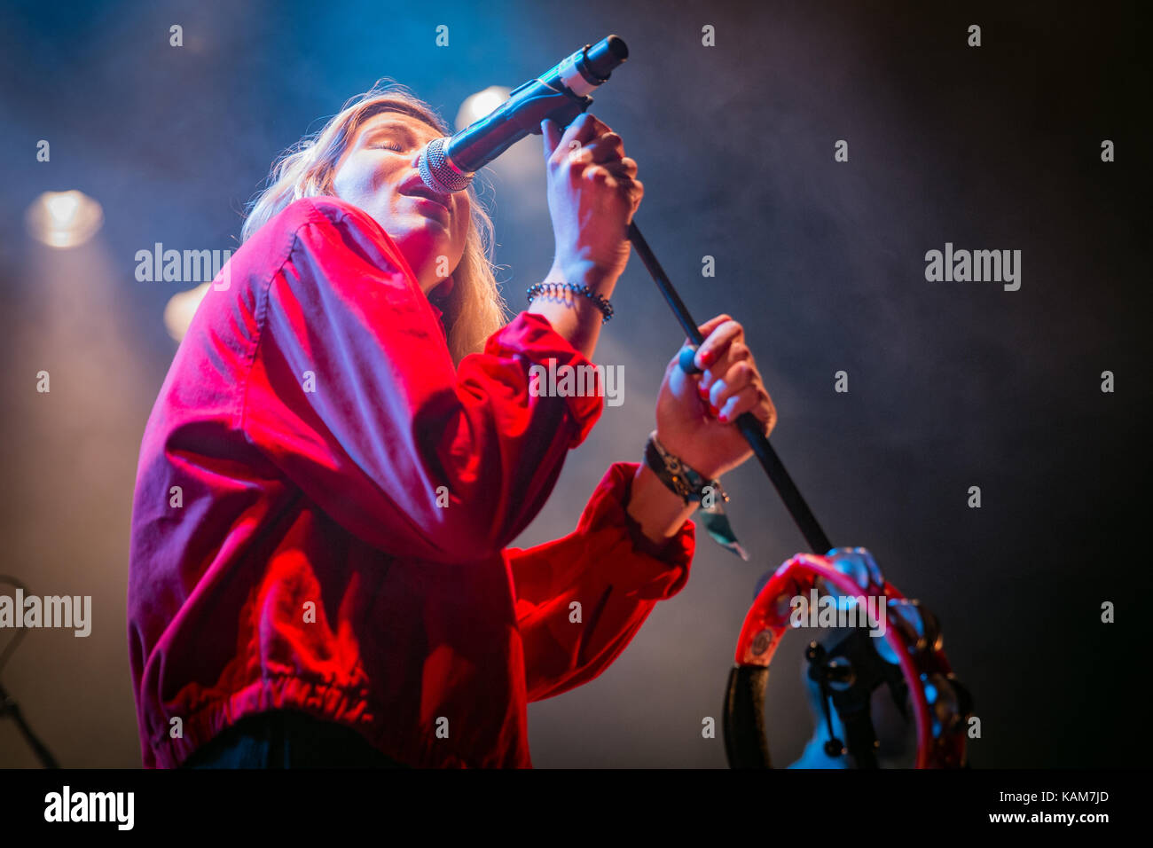 The Norwegian folk pop singer and musician Dagny performs a live ...