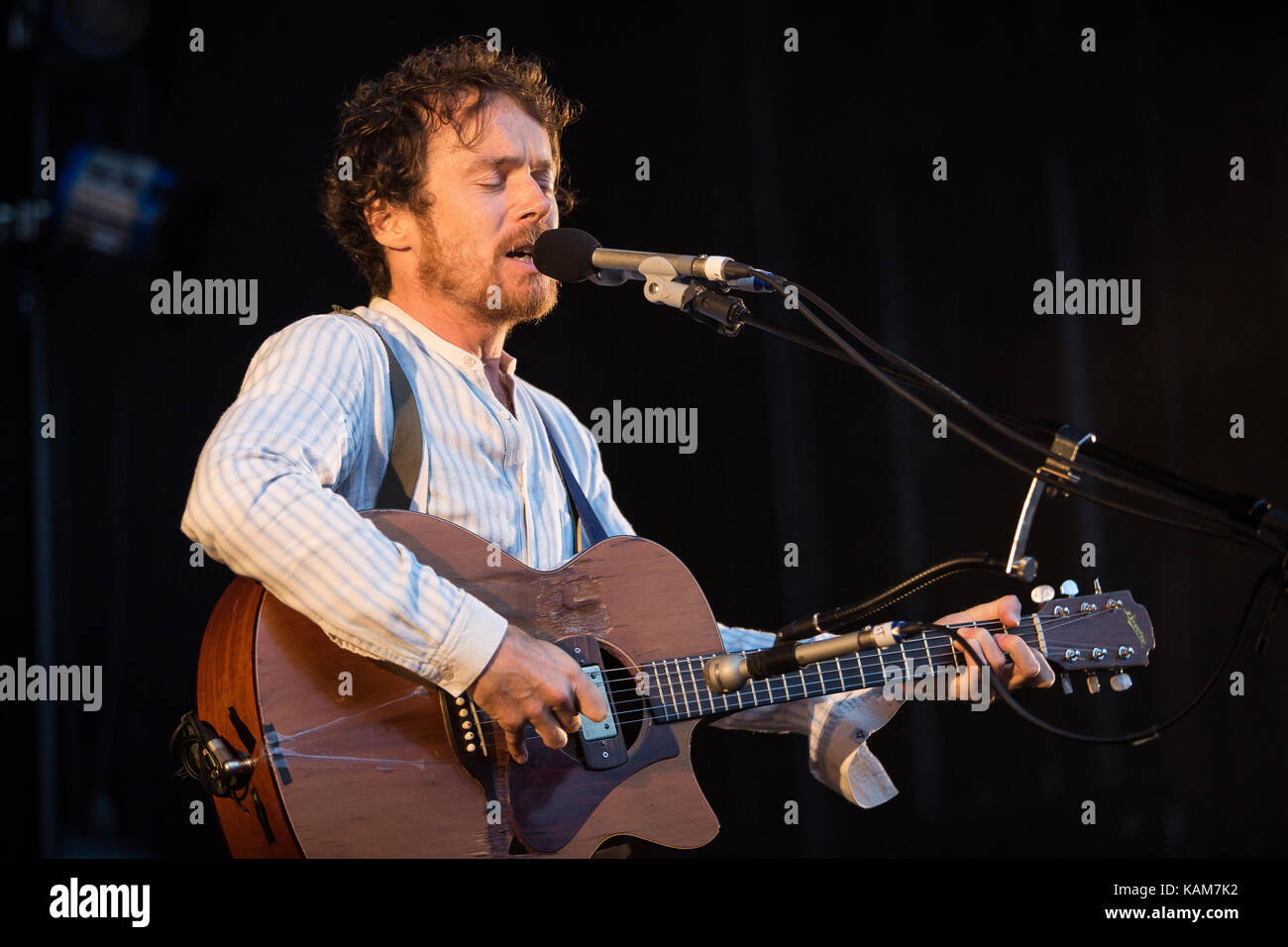 The Irish singer, musician and songwriter Damien Rice performs a live ...