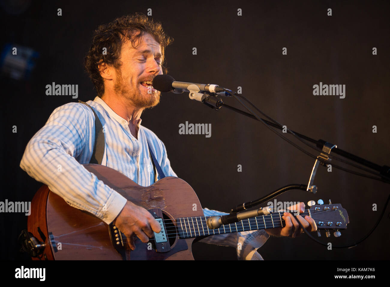 The Irish singer, musician and songwriter Damien Rice performs a live ...