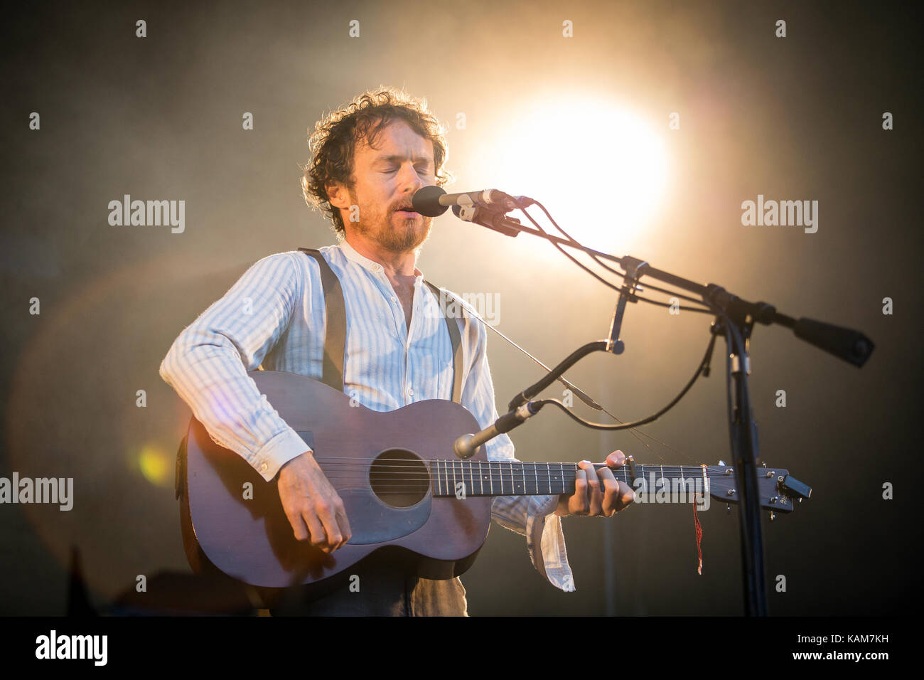 The Irish singer, musician and songwriter Damien Rice performs a live ...