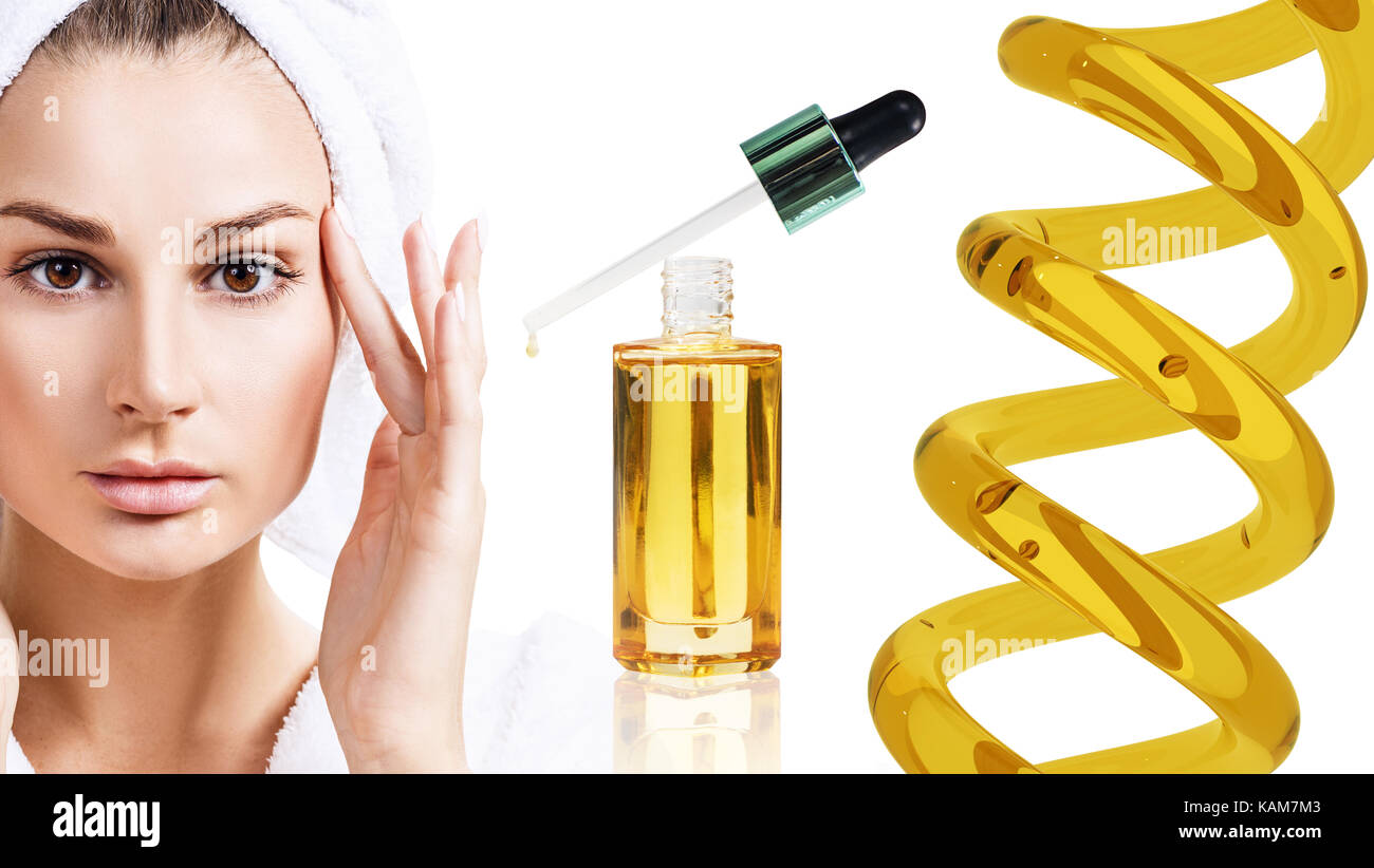 Woman serum face applying hi-res stock photography and images - Alamy