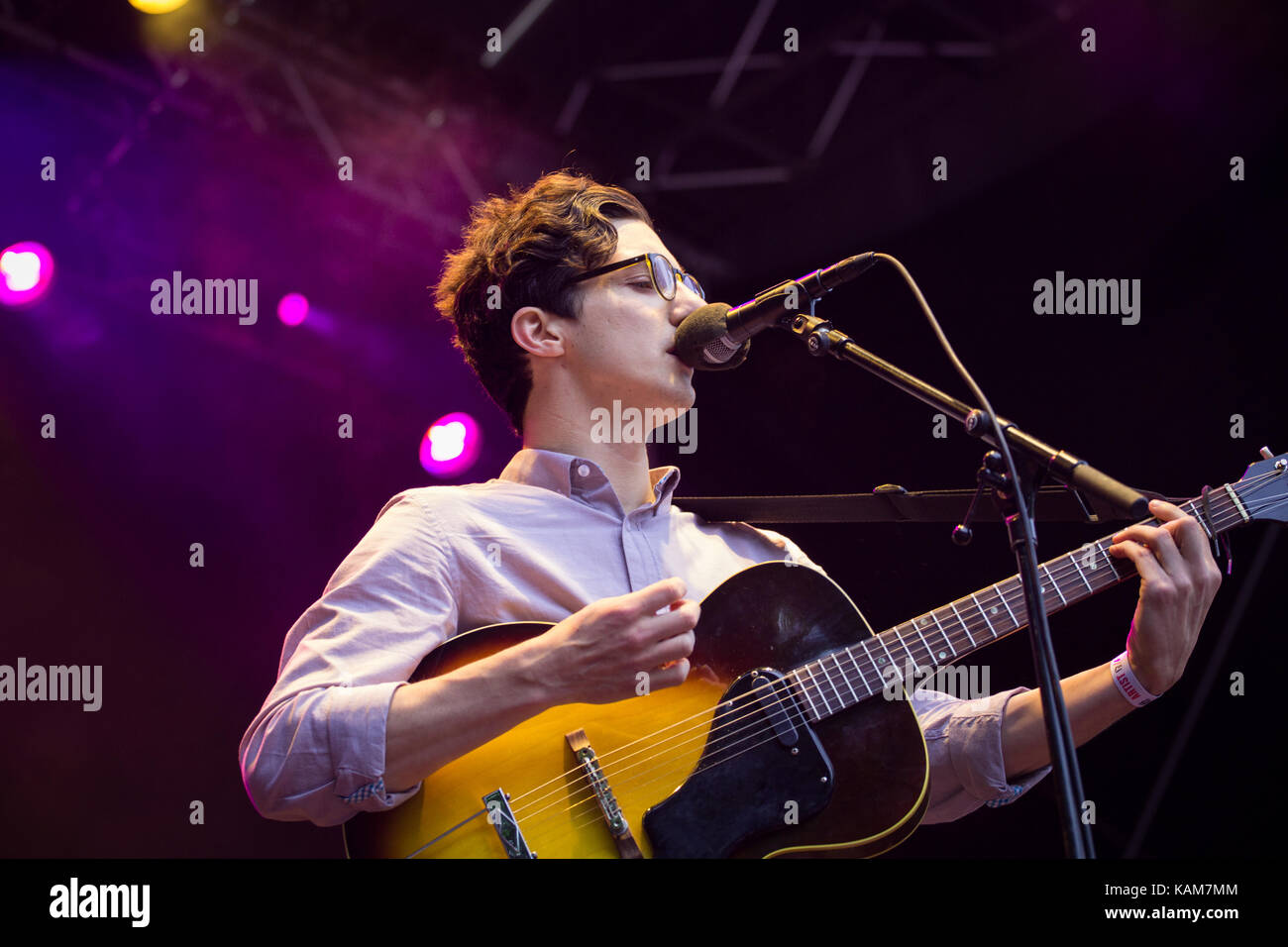 The British singer-songwriter and musician Dan Croll performs a live ...