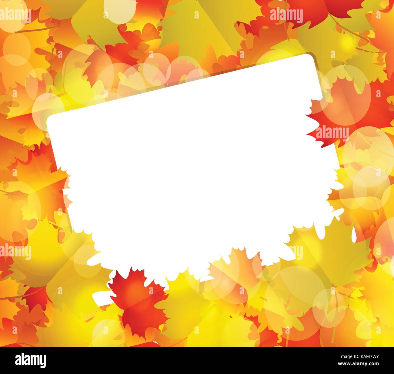 Autumn Background with blank paper Stock Vector Image & Art - Alamy