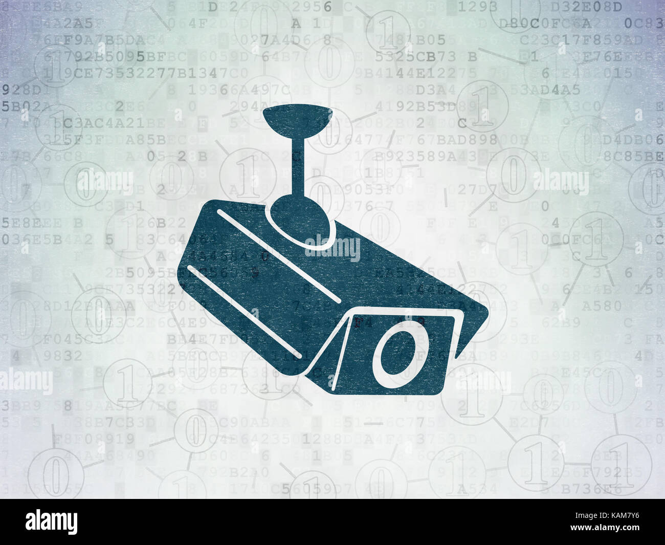 Security concept: Cctv Camera on Digital Data Paper background Stock ...