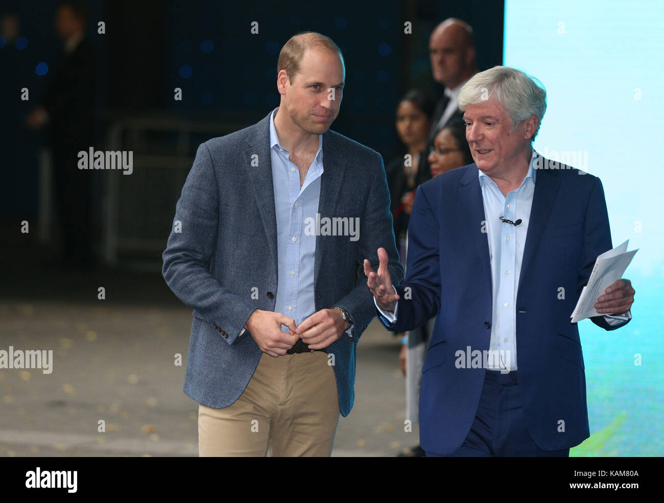 The Duke of Cambridge, with Lord Hall, the Director-General of the BBC ...