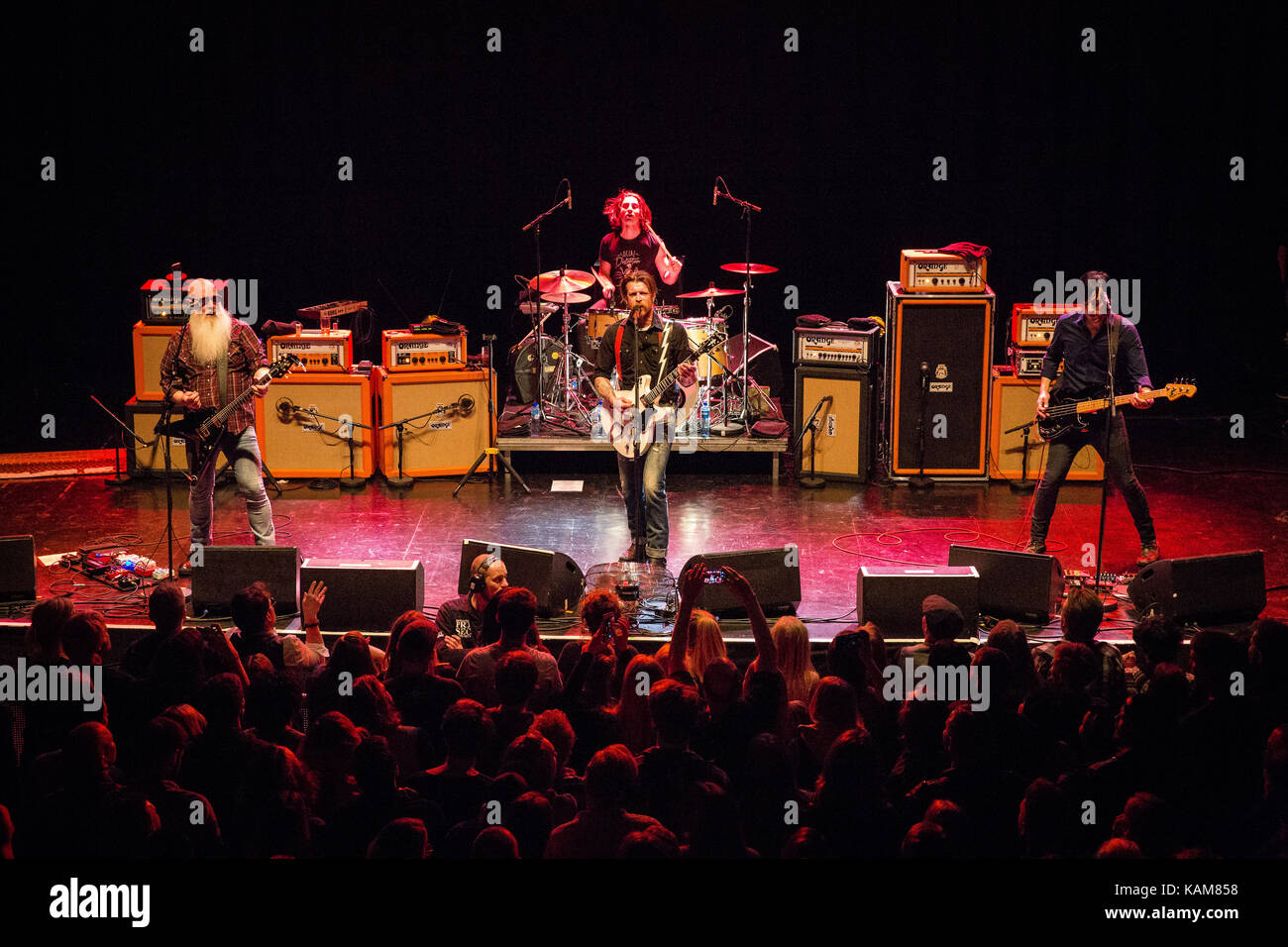 The American rock band Eagles of Death Metal performs a live concert at ...
