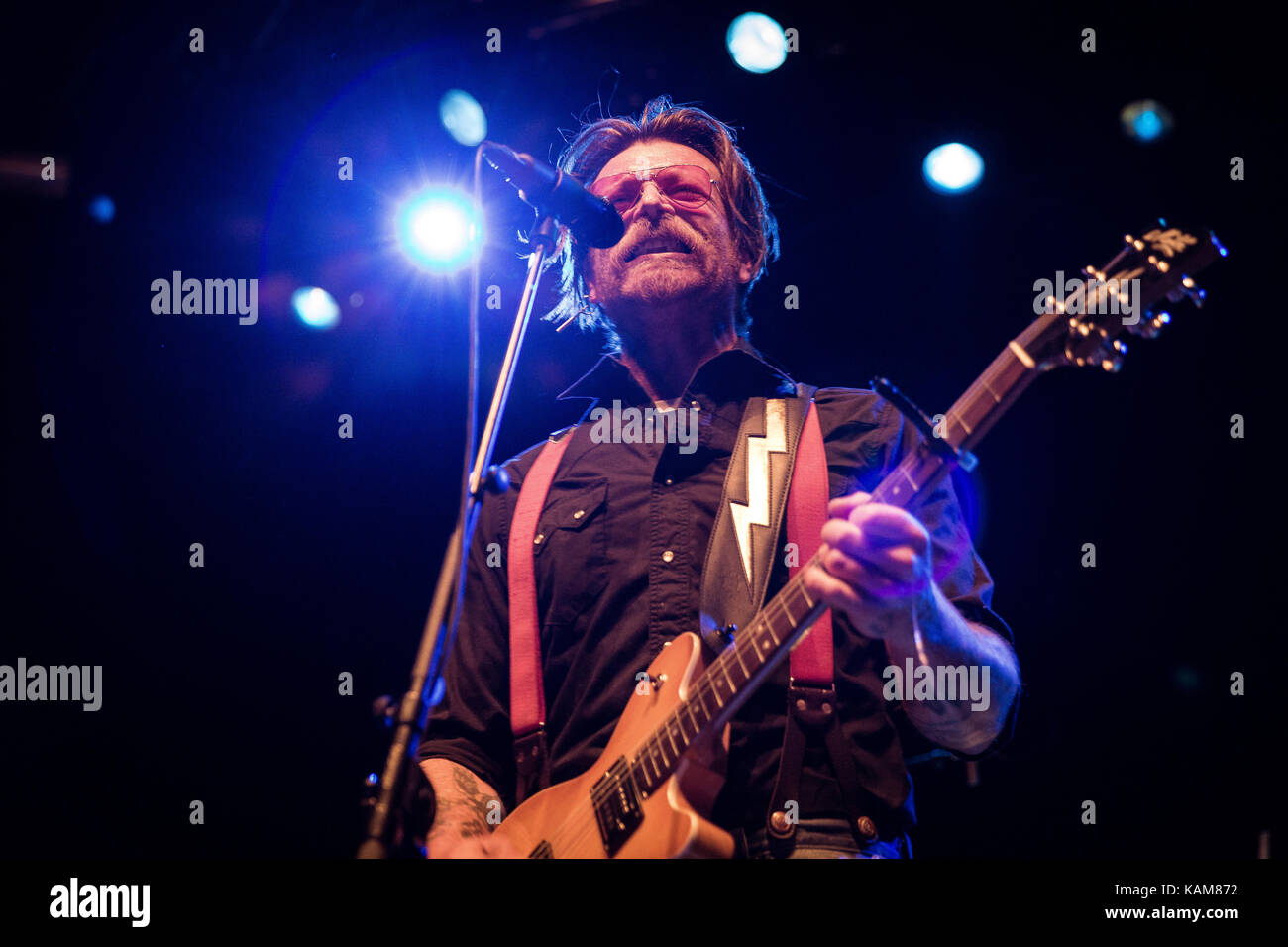 The American rock band Eagles of Death Metal performs a live concert at ...