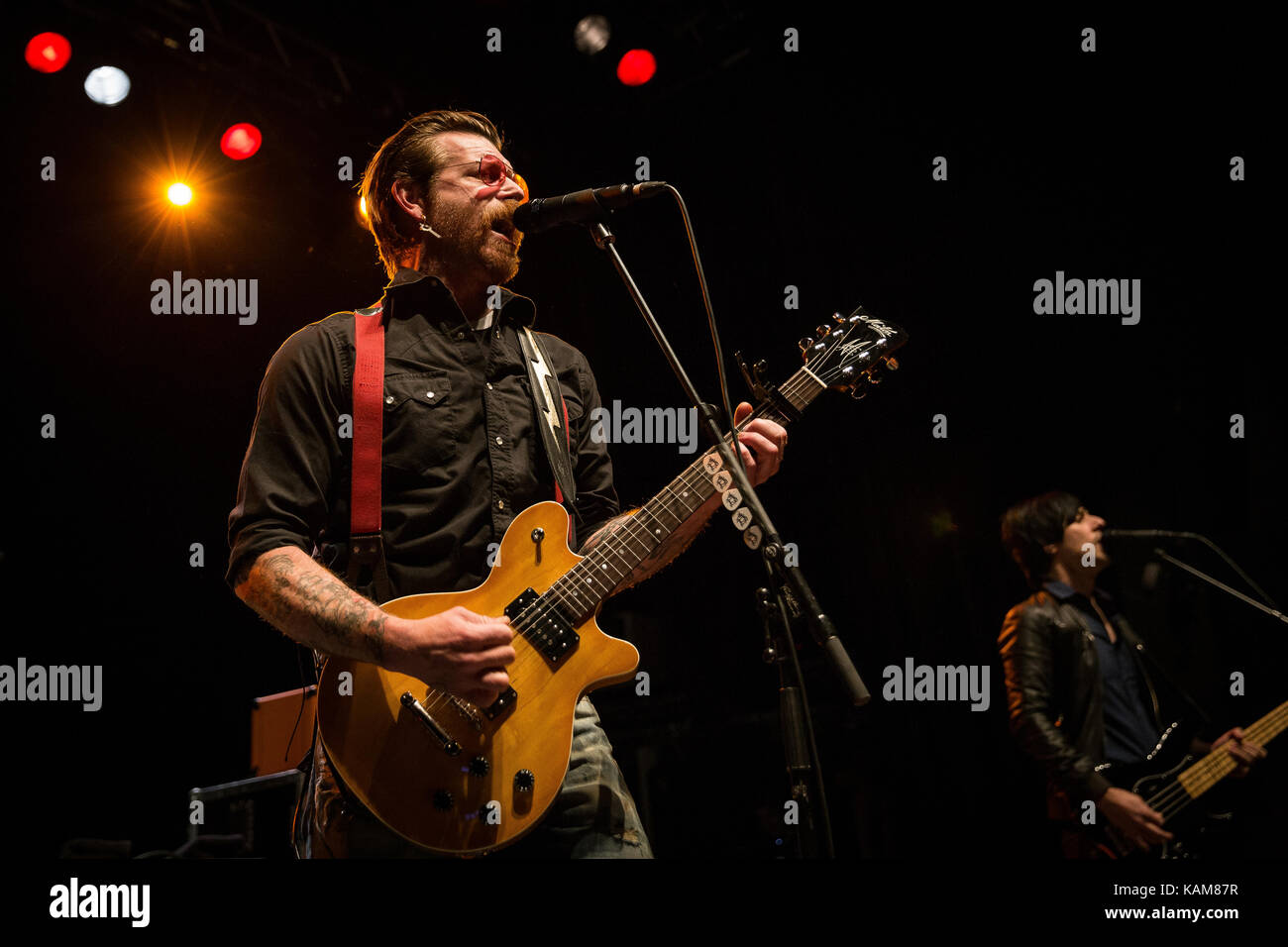The American rock band Eagles of Death Metal performs a live concert at ...