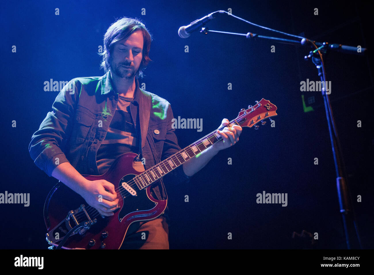 Guitarist and musician Eli Southard performs live with Roky Erickson as ...