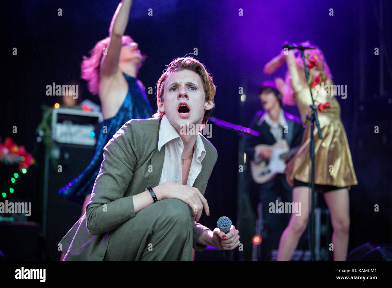The American indie rock band Foxygen performs a live concert at ...