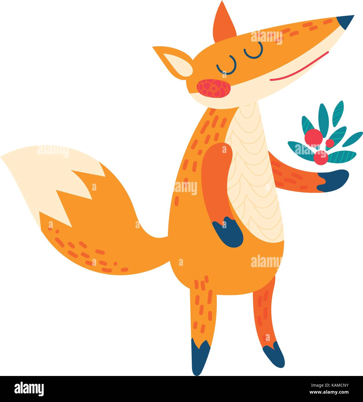 Cartoon red fox Stock Vector Image & Art - Alamy